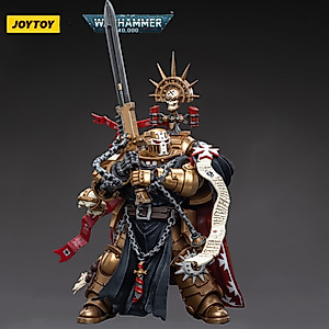 JOYTOY Warhammer 40,000 Action Figure Black Templars High Marshal Helbrecht 5-Inch Collection Model Christmas Birthday Gifts