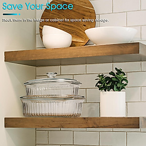 NUTRIUPS 4-pieces Oval Glass Casserole Dish with Lid, Set of 2（1.9 QT+3 QT) Borosilicate Glass, Oval Casserole Dish for Oven