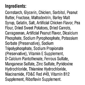 SmartBones Mini Chews With Real Peanut Butter 32 Count, Rawhide-Free Chews For Dogs