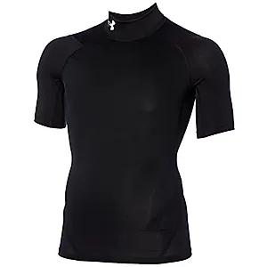 Under Armour Men's Standard HeatGear Short-Sleeve Mock Neck, Black (001), Small