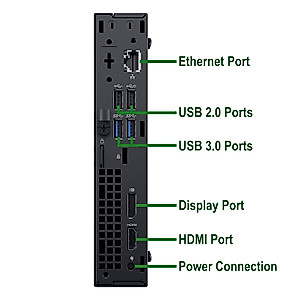 Dell OptiPlex 3060 Tiny Computer Micro Tower PC, Intel Core i5-8500T Processor, 8GB DDR4 Ram, 256GB NVMe SSD, Display Port, HDMI, Wi-Fi, Wireless Keyboard & Mouse, Windows 10 Pro (Renewed)