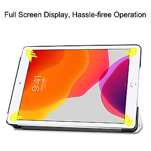 TiKeDa Case for iPad 9th/8th/7th Generation,iPad 10.2 2021/2020/2019,Slim Stand Hard Back Protective Smart Cover Case for iPad 9th 8th 7th Gen 10.2 (White)