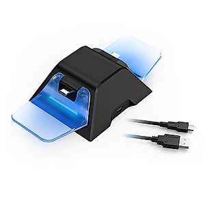 PS5 Controller Charger Station, Fast Charging Playstation 5 Controller Charging Station with LED Indicator Light and USB C Charger Cable