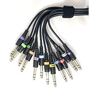 Silverline 12 Cable Snake Harness Kit Replacement for Roland TD-3, TD-6, TD-6V, TD-8, TD-10, TD-12, TD-20, TD-30, TD-50 Drum Kits (and Others)