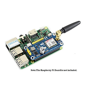 Waveshare GSM/GPRS/Bluetooth 3.0 HAT for Raspberry Pi 2B/3B/3B+/Zero/Zero W Based on SIM800C Support SMS Data Transfer ect