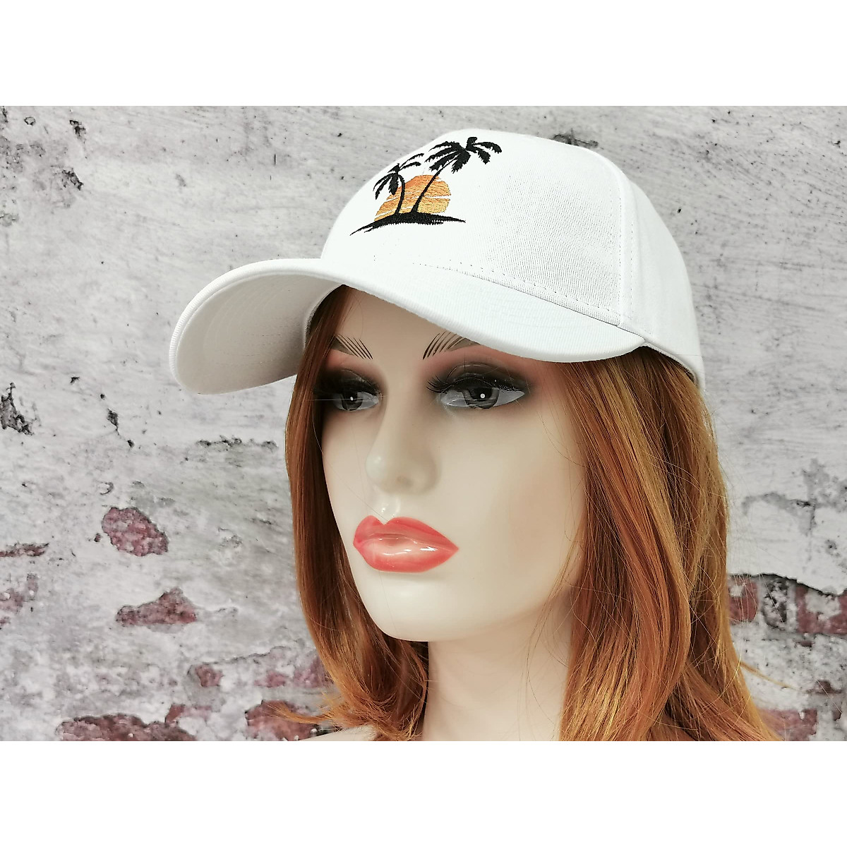 Hepandy Palm Tree Embroidered Baseball Cap for Women Men Girl, Summer Beaches Outdoor White Trucker Hats Adjustable Snapback Golf Dad Hats