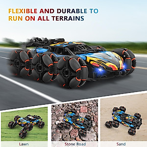 MOFOKEAY RC Cars 6WD Drift Stunt,Remote Control Car for Boys Age 6-12,360° Rotating Spray Car for Xmas Gifts