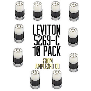 Leviton 161-05269-00C 2 Pole 15 Amp 125 Volt Industrial Grade Straight Blade Conne