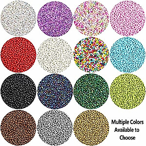 Glass Seed Beads 150Gram 2mm 12/0, 10000pcs Antique Silver Loose Pony Beads Mini Opaque Spacer Beads for Ring Bracelet Earring Necklace Jewelry Making DIY Art Crafts