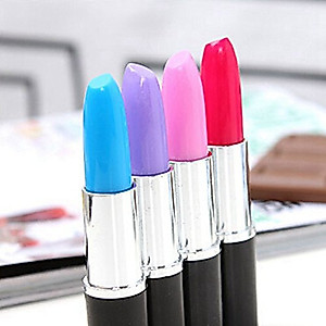 KitMax (TM) Pack of 12 Pcs 0.5 Mm Cute Cool Novelty Lipstick Shape Ballpoint Pen Office School Supplies Students Children Gift