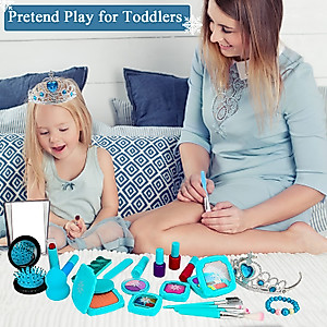 Pretend Makeup for Toddlers, Play Makeup for Little Girls, Fake Makeup for Kids, Toddler Makeup Play Set, Pretend Play, Birthday Gifts for 3 4 5 Year Old Girls, Girl Toys Age 3 4 5 6 (Not Real Makeup)