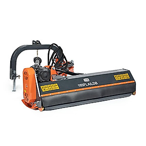 Titan Attachments 3 Point 65" Offset Flail Ditch Bank Mower for Cat 1 Tractors, 30-50HP, Hydraulic Offset and Tilt