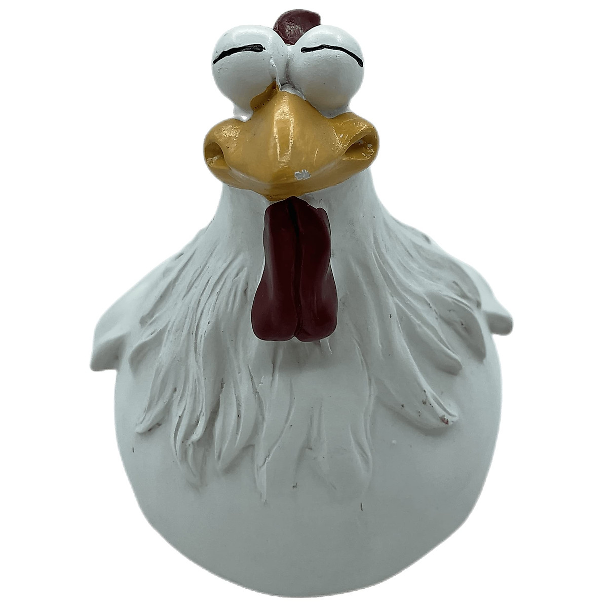 Euiroet Funny Farm Chickens Statues,Cute Chicken Fence Decoration,Resin Chickens Decor,Outdoor Real Animal Statue,Chicken Sculpture,Perfect for Home Garden Stairs,Farm,Patio,Backyard