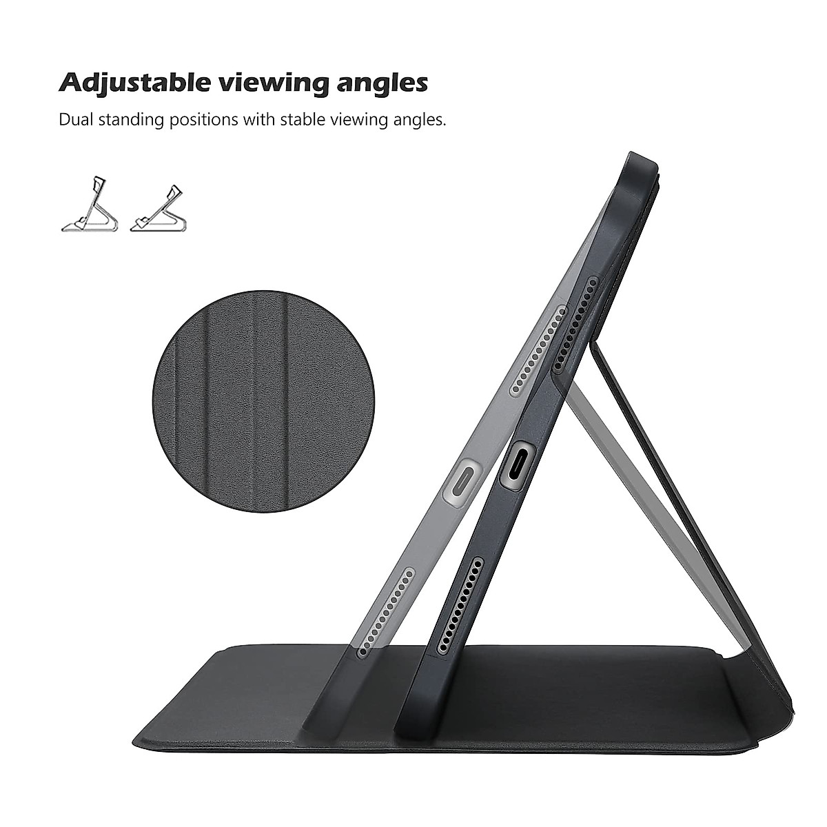 ProCase Smart Case for 2022 iPad 10th Generation Case with Pencil Holder, Slim Stand Protective Folio Book Cover for iPad 10.9 inch 2022 A2696 A2757 A2777-Black