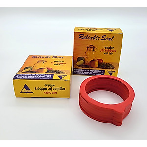 Canning Jar Seal Bundle Includes 24 Regular Mouth Viceroy Jar Rubbers With Tab and 24 Dissolvable Sunivale Jar Labels Replacement Jar Seals for Old Style Canning Jars Natural Rubber Rings