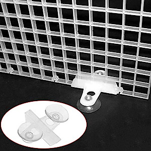 DGZZI Suction Cup Holder 12PCS White Aquarium Fish Tank Breeding Divider Suction Cup Clip Bracket