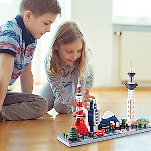DOLBLOCK Japan Tokyo Skylines Architecture Micro Building Sets Famous Landmark Collection Mini Blocks Modle Kit for Adults 1880 Pieces