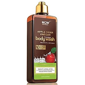 WOW Skin Science Apple Cider Vinegar Foaming Body Wash, Womens Body Wash, Mens Body Wash, Dry Skin Acne Body Wash Women Moisturizing, Shower Gel Body Wash For All Skin Types (250ml)