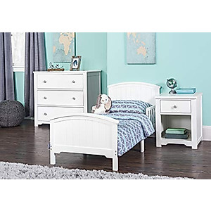 Forever Eclectic Hampton Arch Top Toddler Bed, Matte White