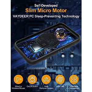 【Ultra-Slim Quiet】STARSIKI Undetectable Mouse Jiggler Interval Timer Adjustable, Mouse Mover with On/Off Switch, Automatic Device to Keep Moving Mouse Wiggler Shaker Clicker Random Movement DriverFree