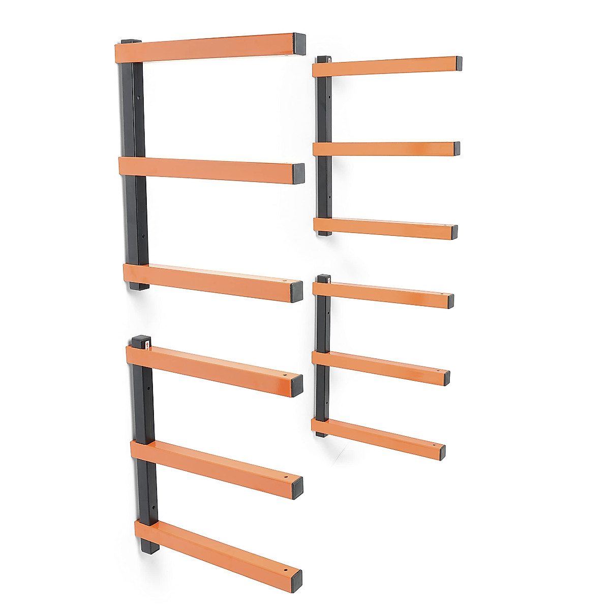 KEO ST. Wood Organizer and Lumber Storage Metal Rack - 2 SETS - PLUS - Magnetic Screw Driver Bit Holder and 6 Philips Head Driver Bits. 300lbs/136kg Capacity Per Set- 600lbs Total.