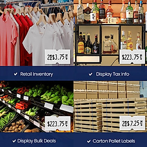 Perco 1 Line White Labels - 1 Sleeve, 8,000 Blank Price and Date Gun Labels for Perco 1 Line Price and Date Guns