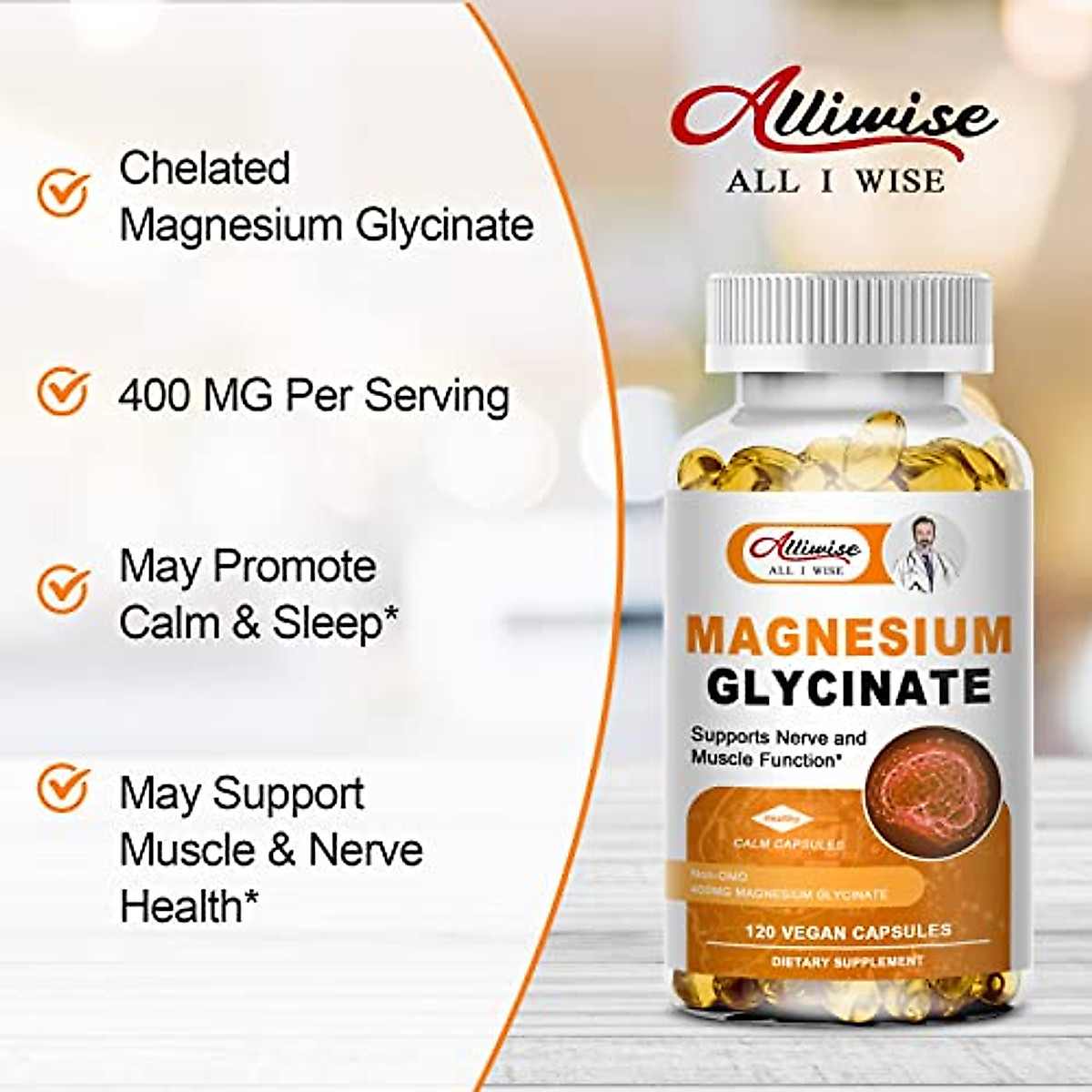 Magnesium Supplement Softgels, Easy Absorption Magnesium Glycinate 400mg with Vitamin B6,D3, High Bioavailability Magnesium for Sleep & Calm Support, Nervous, Muscle & Bone Health