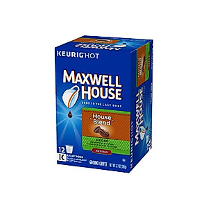 Maxwell House House Blend Decaf Coffee K-Cups, 24 Count (Pack of 2)