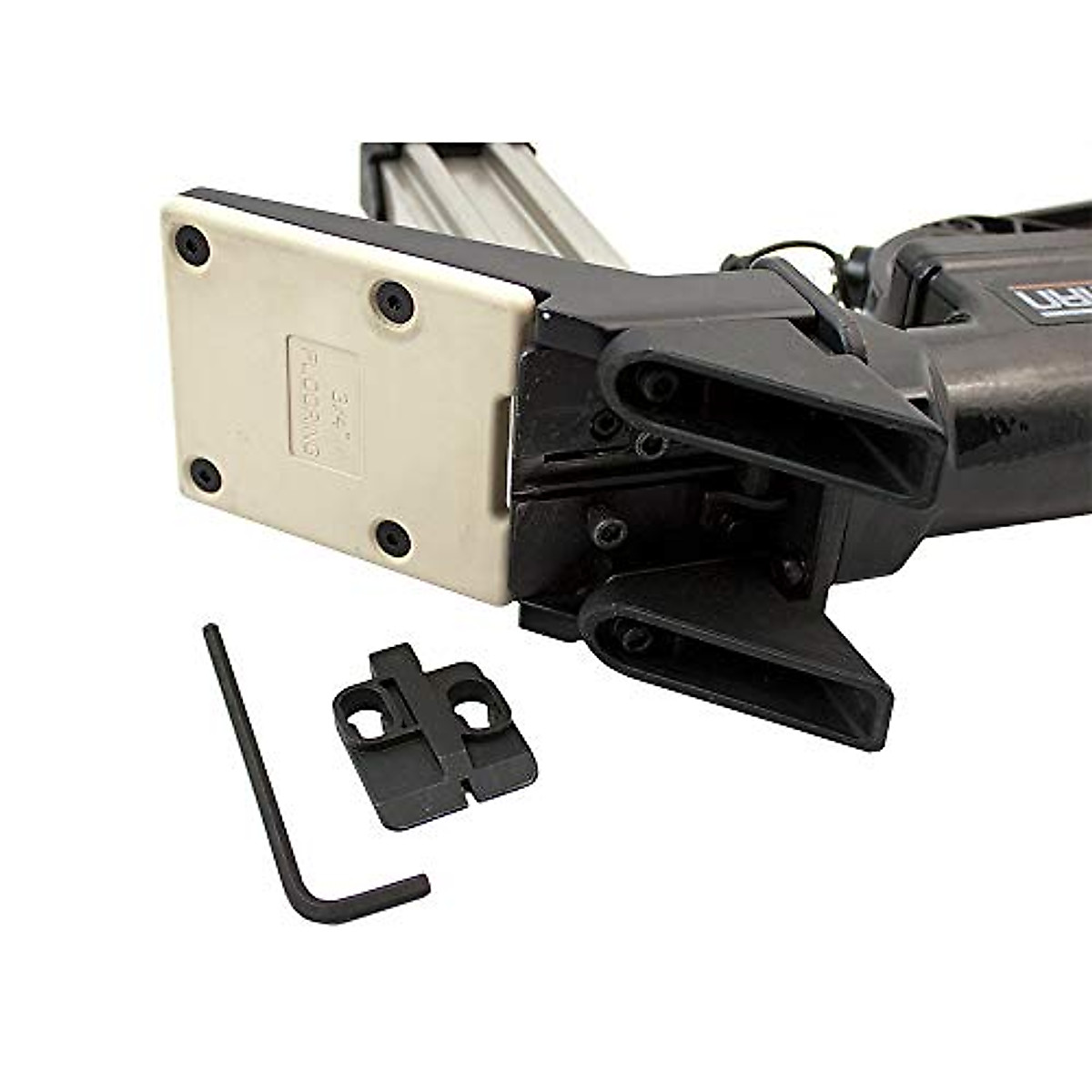 Freeman P50LSLW Lightweight Pneumatic 2-in-1 15.5-Gauge and 16-Gauge 2" Flooring Nailer / Stapler with Flooring Mallet and Interchangeable Base Plates