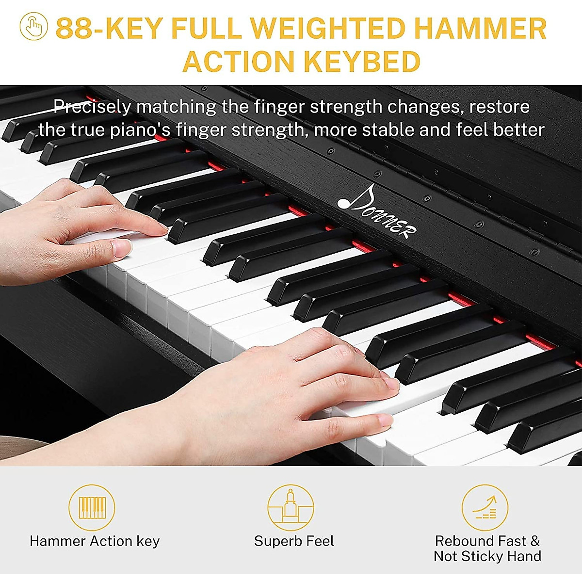 Donner DDP-90 Digital Piano + Donner Duet Piano Bench