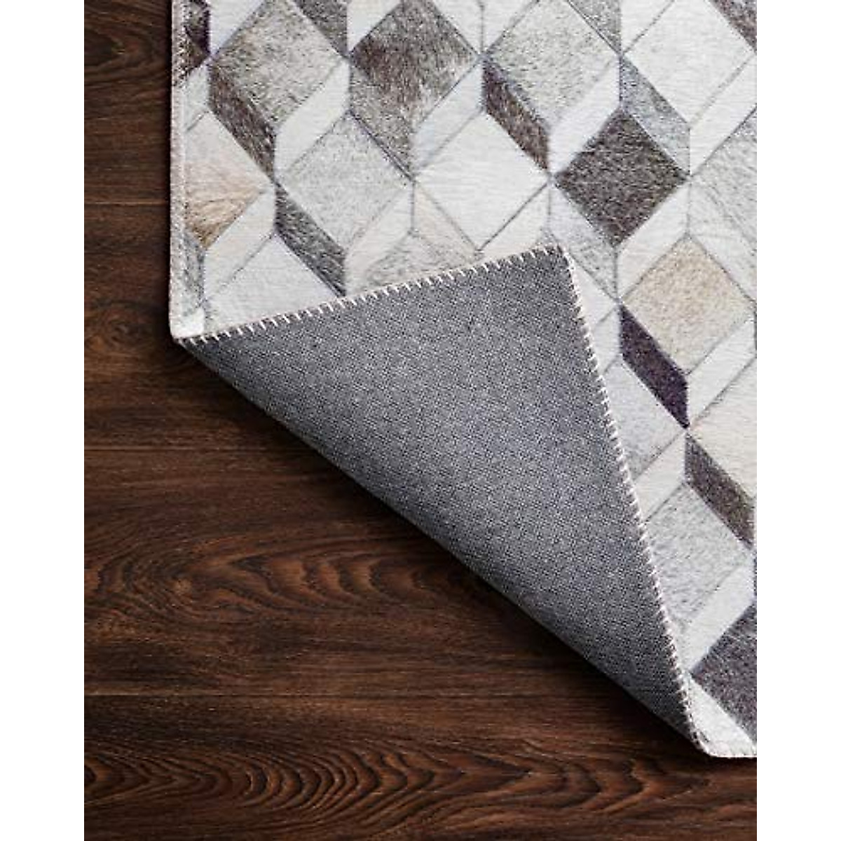 Loloi II Maddox Collection MAD-02 Grey/Mocha, Contemporary 3'-6" x 5'-6" Accent Rug