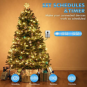 Alastech Smart Plug, Smart Home Wi-Fi Outlet Compatible with Alexa, Echo, Google Home, 15A Wi-Fi Socket for Home Automation, ETL & FCC Listed