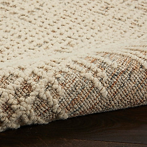 Nourison Vail Rustic Beige/Multi 5'3" x 7'3" Area -Rug, Easy -Cleaning, Non Shedding, Bed Room, Living Room, Dining Room, Kitchen (5x7)