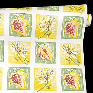 Yifely Yellow Leaf Sunflower Countertops Decor Paper Self-Adhesive Vinyl Shelf Drawer Liner 17.7 Inch by 9.8 Feet