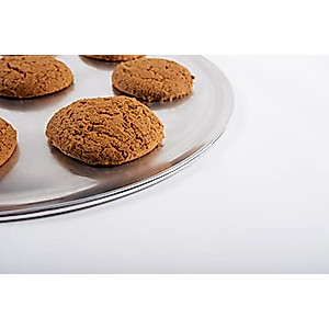 Norjac Pizza Pan 12 inch, 6 PACK Baking Tray Coupe Solid Style, Pure Food-Grade Aluminum, Made in Canada, Rust Free