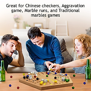 SKEMIX 30 new Solid Color Replacement Marbles Wahoo Aggravation Board game GLASS Wa Hoo