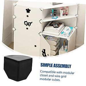 Garneck 20pcs Buckle electric wire connector storage shelves plastic metal wire shelving wire grid cube connectors for closet plastic wire connector modular organizer cube storage shelves