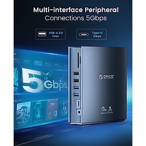 ORICO MacBook Docking Station for MacBook Pro M1, Mac, Window, 15 in 1 USB C Triple Display Docking Station with Dual Moniter 4K HDM, 8 USB Ports, Display Port, 100W PD, RJ45, 3.5mm Audio, TF/SD