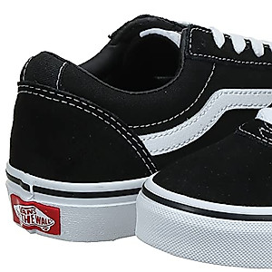 Vans Men's Ward Sneaker, Black Suede Canvas Black White C24, 14