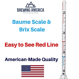 USA-Made Syrup Hydrometer KIT - Easy to Read and Metal Test Cup