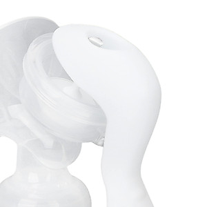 Breast Pump, Adjustable Suction Silicone Hand Pump Breastfeeding, Portable Manual Breast Pump for Nursing Mothers, White, Mothers Day Gifts