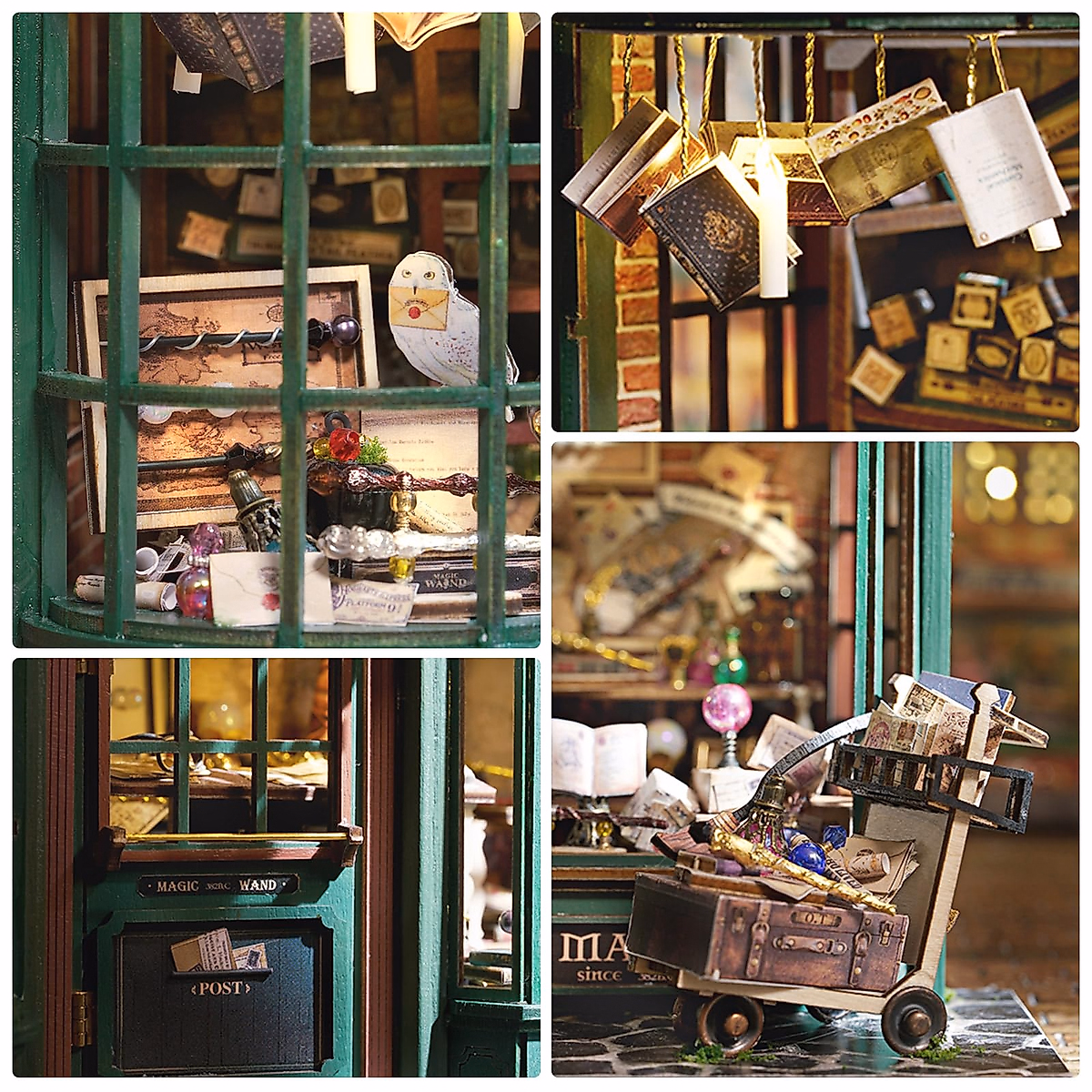 GuDoQi DIY Miniature House Kits, DIY Miniature Dollhouse Kit with Furniture, Tiny House Kits 1:24 Scale, Creative DIY Crafts for Adults Teen, Easter Day Birthday Gifts, Magic Shop