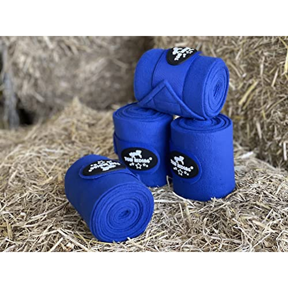 TGW RIDING Horse Polo Leg Wraps, 4-Pack (Royal Blue)(4.73inchesX118inches)