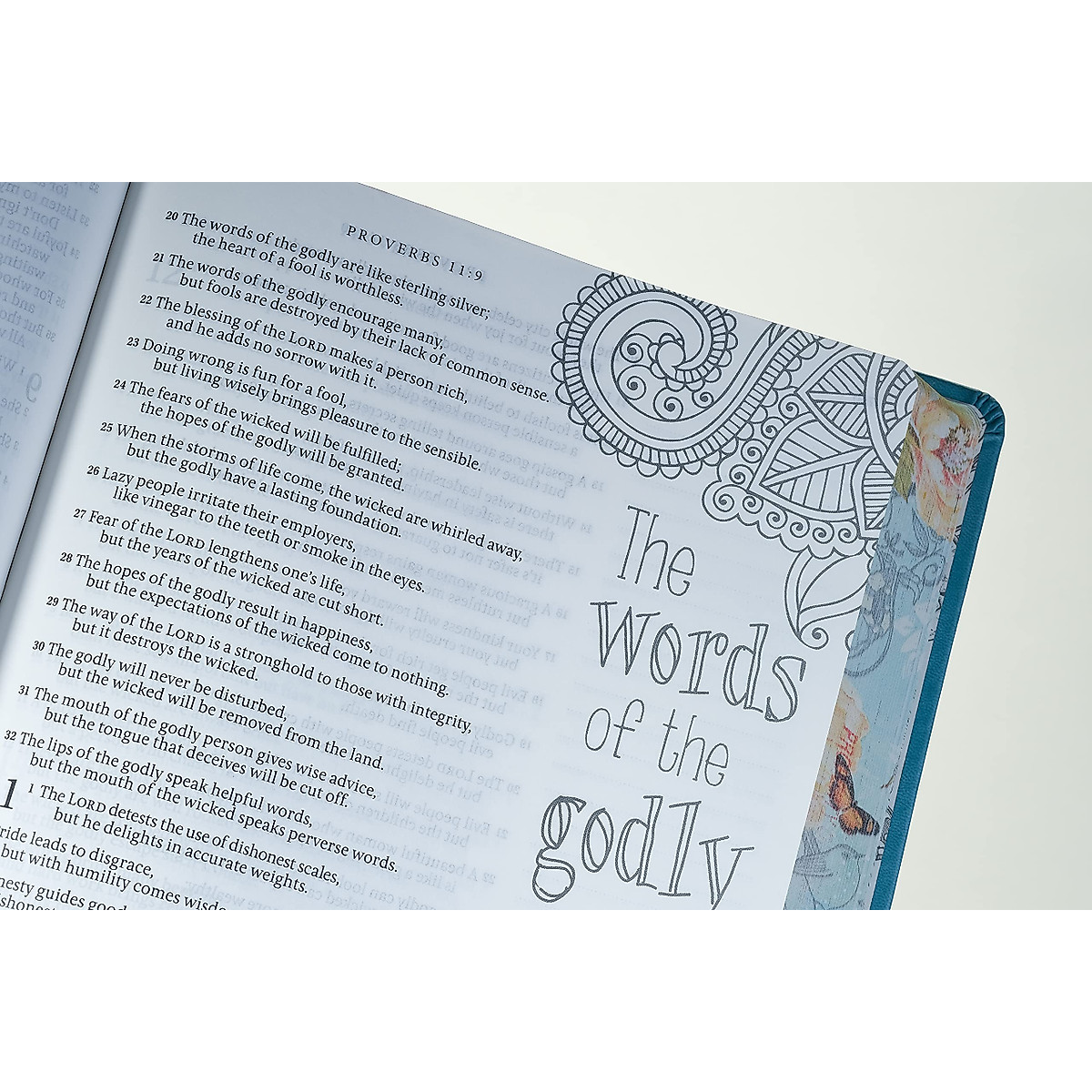 Tyndale NLT Inspire Bible (Large Print, Hardcover, Tranquil Blue): Journaling and Coloring Bible – Over 400 Scripture Illustrations to Color, Creative Bible Journal That Inspires a Connection with God