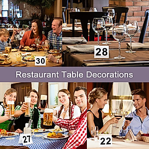 40 Pieces Acrylic Tent Table Numbers 1-40 Double Side Numbered Table Tents Restaurant Wedding Table Number White Table Tent Numbers Cards Signs for Party Banquets Service Evidence Markers Supplies