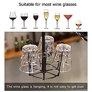 Stylish Simplicity Wine Glass Holder Vintage Iron Inverted High Glass Holder Simple Creative Display Decoration Stylish Simplicity Bottle Holder Adjustable Wine Glass Holder (Bronze 100 * 25Cm), PIB
