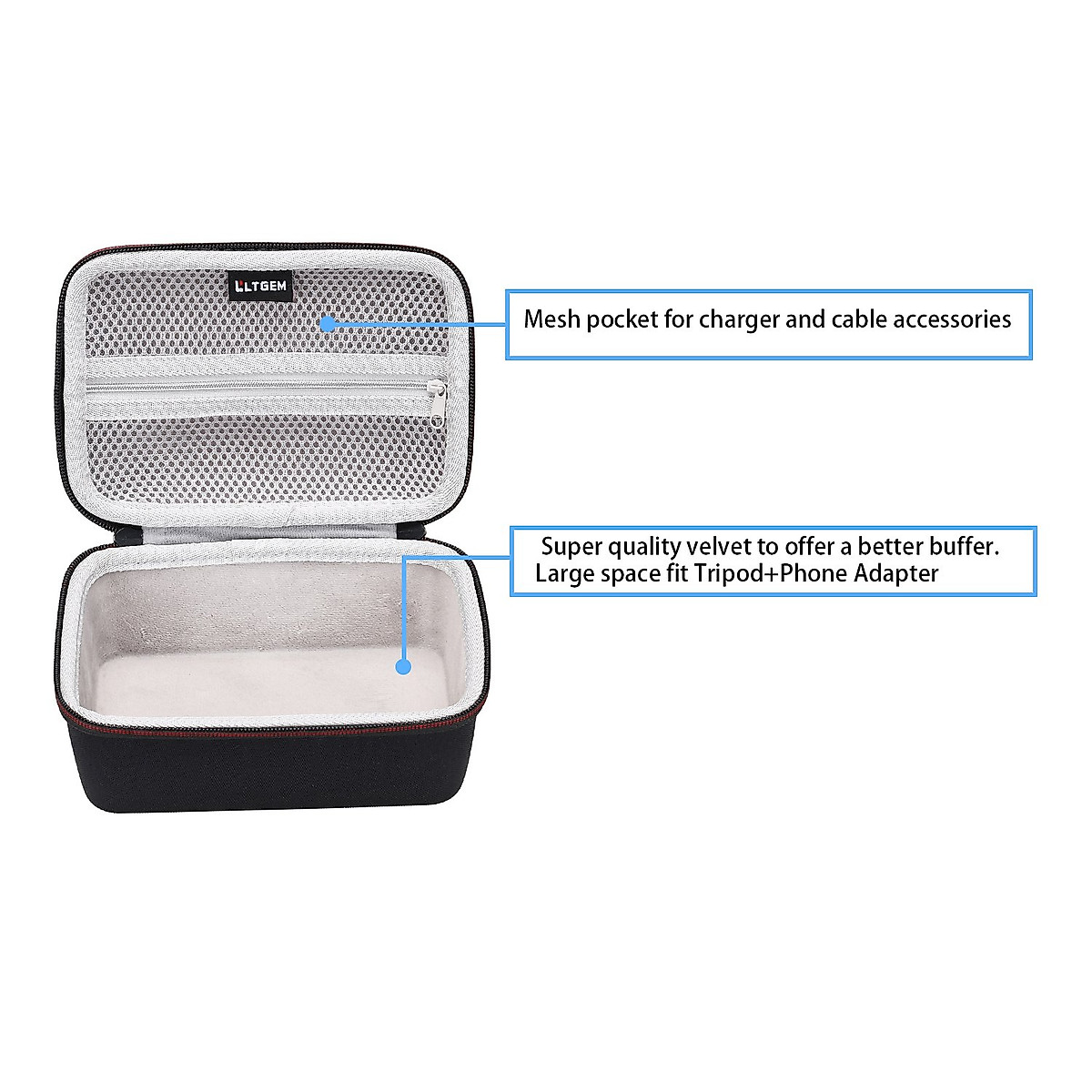 LTGEM Monocular Case Hard Carrying Case Compatible for Gosky 12X55 or Titan 12X50 or Pankoo 40X60 High Power Prism Monocular Telescope