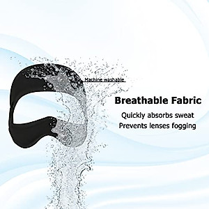 (4 Pack) Orzero Sweat Band Guard Compatible for Quest 2, VR Mask Upgraded Breathable Face Cover Enhanced Workouts Supernatural Gaming Experience Prevent Lens Fogging - Black