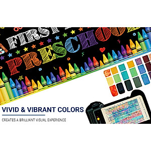 Allenjoy Back to School Backdrop for Kids Children First Day of Preschool Kindergarten Chalkboard Classroom Teachers and Students Party Supplies Decorations Banner Photo Booth Prop Background