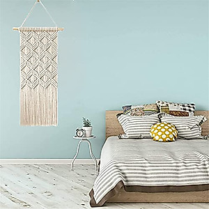 DIY Macrame Wall Hanging Kits, 3 Patterns Macrame DIY Wall Hangers for Beginners, Home Decor with 200 Meters Macrame Cord, 3 PCS Wooden Dowels and Instruction Booklet for Macrame Starters